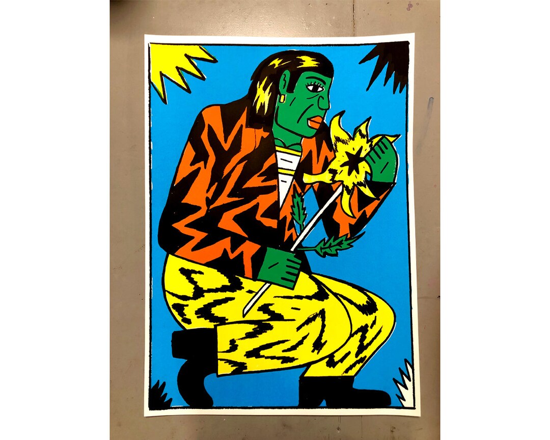 Screenprint, 5 Layers, Thick 300 Grams Munken Paper, Handprinted ...