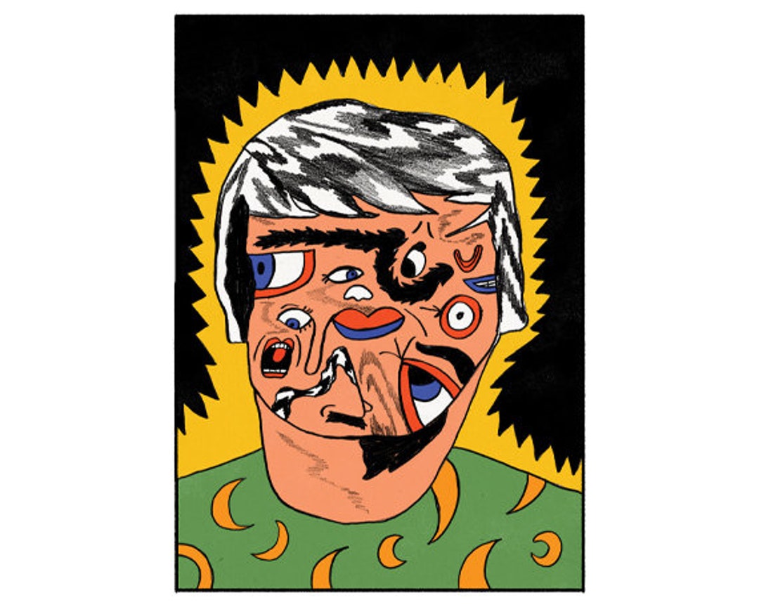 Multiface Portrait Printed on Thick A4 Matte Paper, Art Print, Art ...