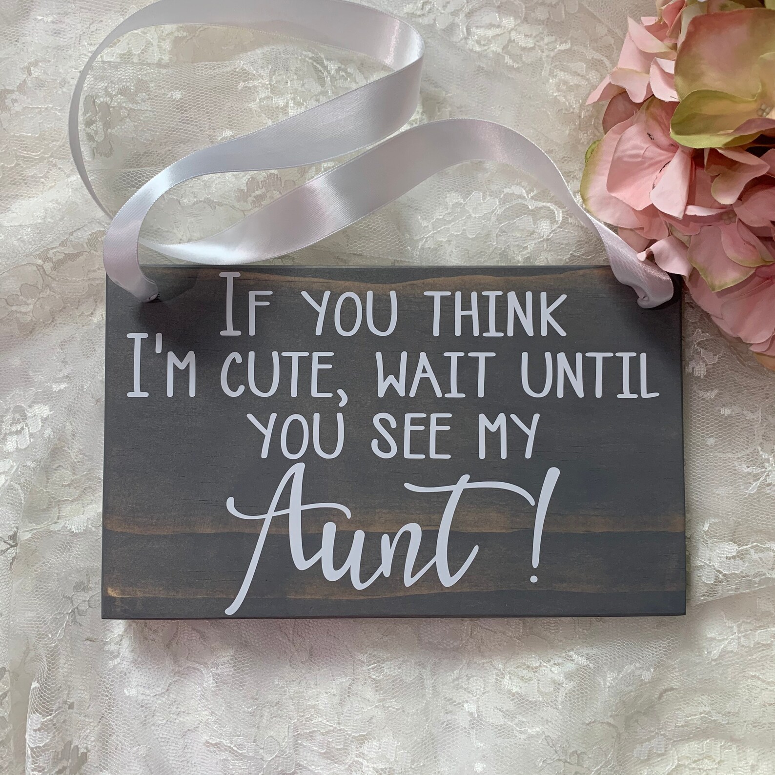 If You Think Im Cute Wait Until You See My Aunt Wood Ring Etsy
