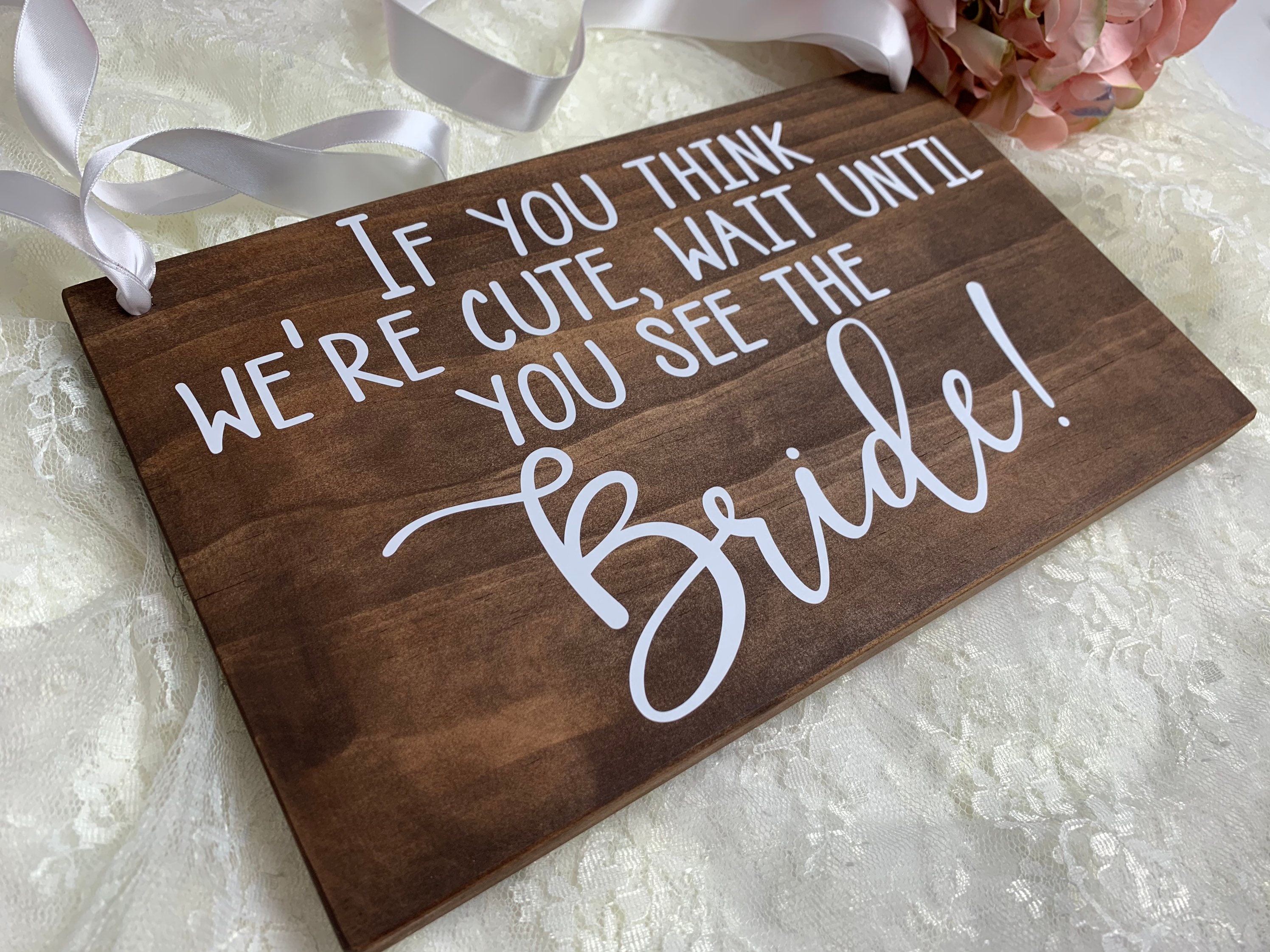 If You Think Were Cute Wait Until You See The Bride Wood Etsy