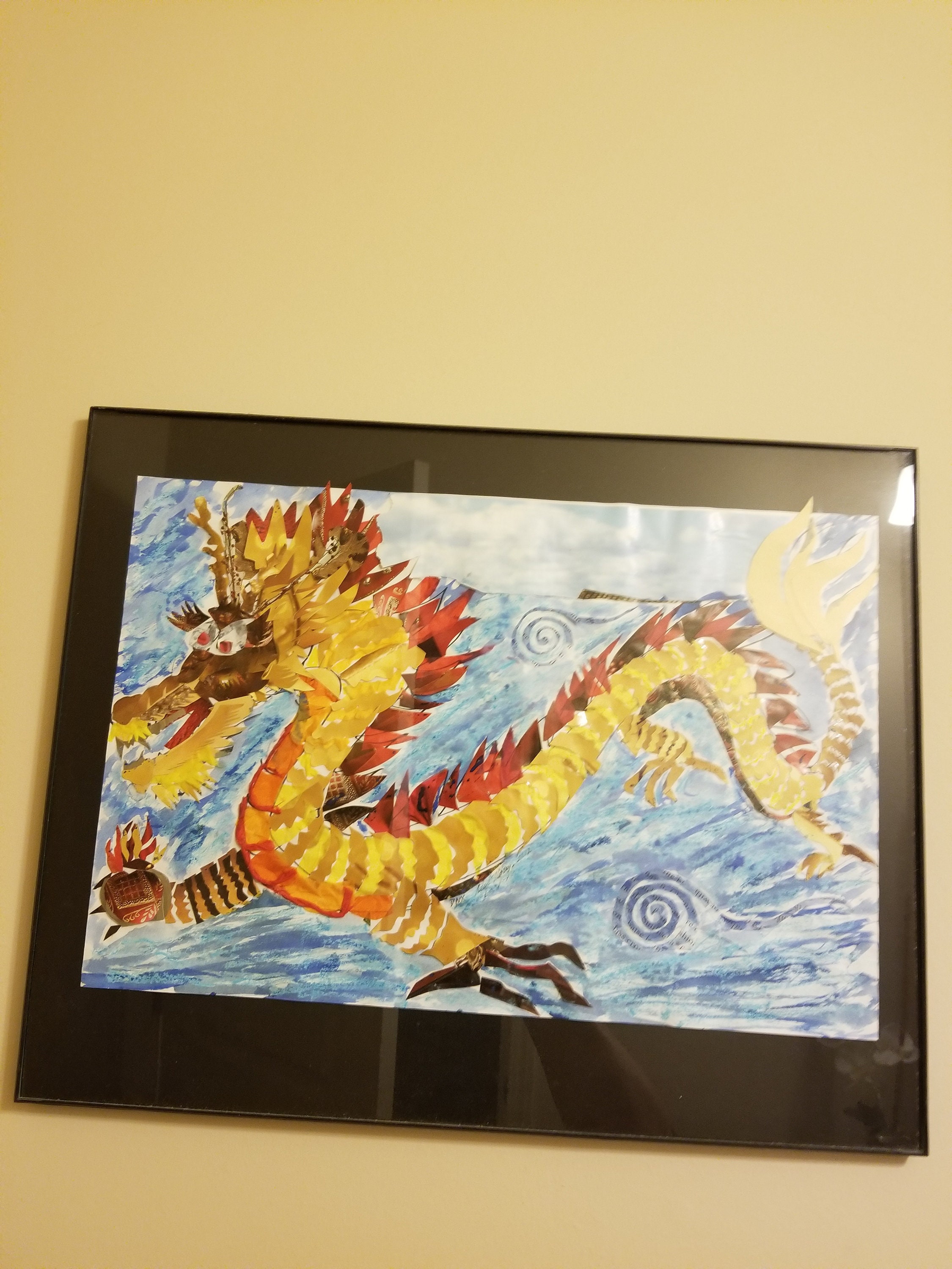 Dragon Paper Collage - Etsy