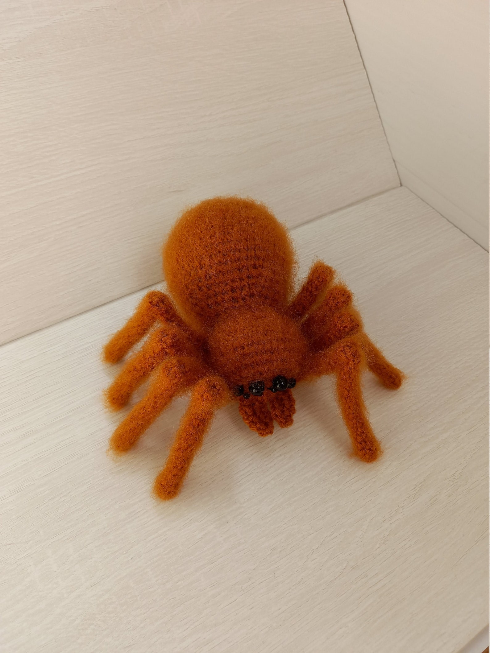 Spider Ginger, Red, Orange, Big Shaggy Angora Terrible Crochet Toy ...