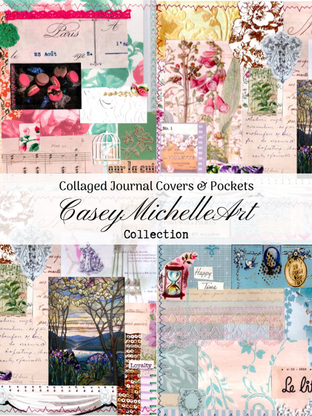 Floral Wallpaper, Music Paper Collage Variety Pack for Journals ...