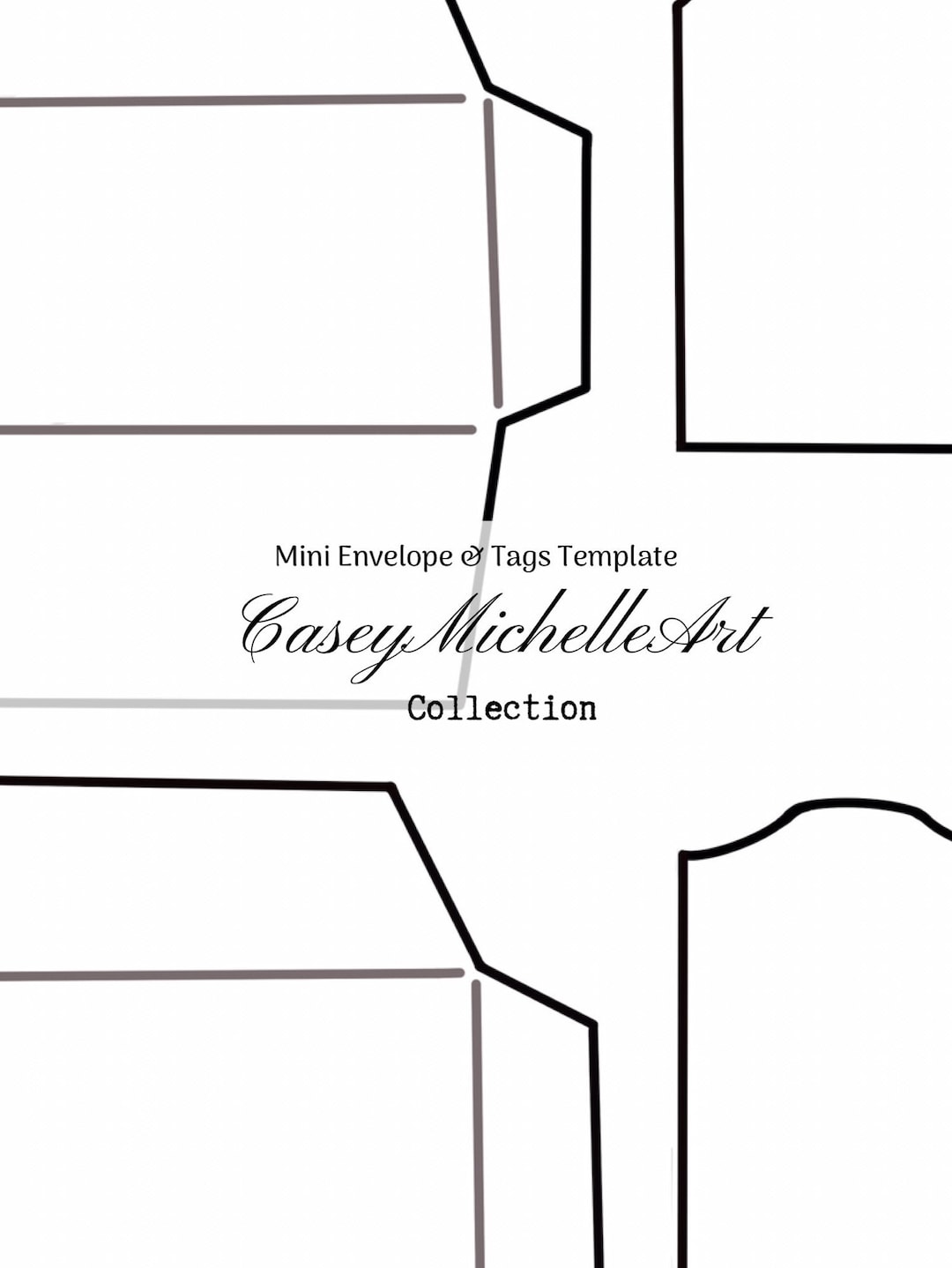 Mini Envelope Templates - Etsy