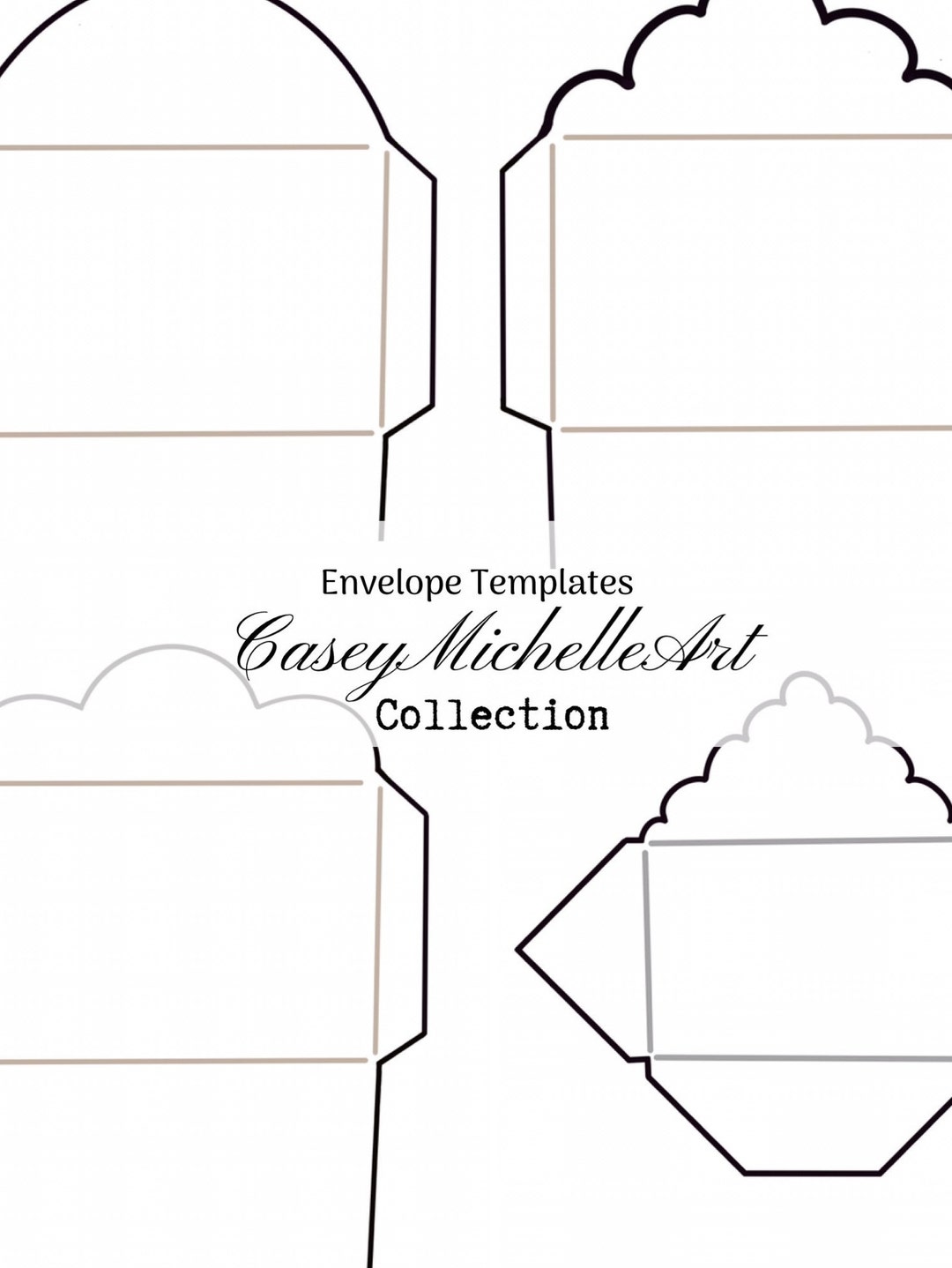 Decorative Envelope Templates for Scrapbooks, Journals and Papercrafts ...