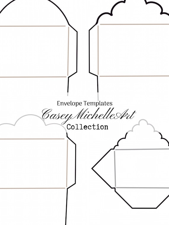 Decorative Envelope Templates for Scrapbooks Journals and - Etsy