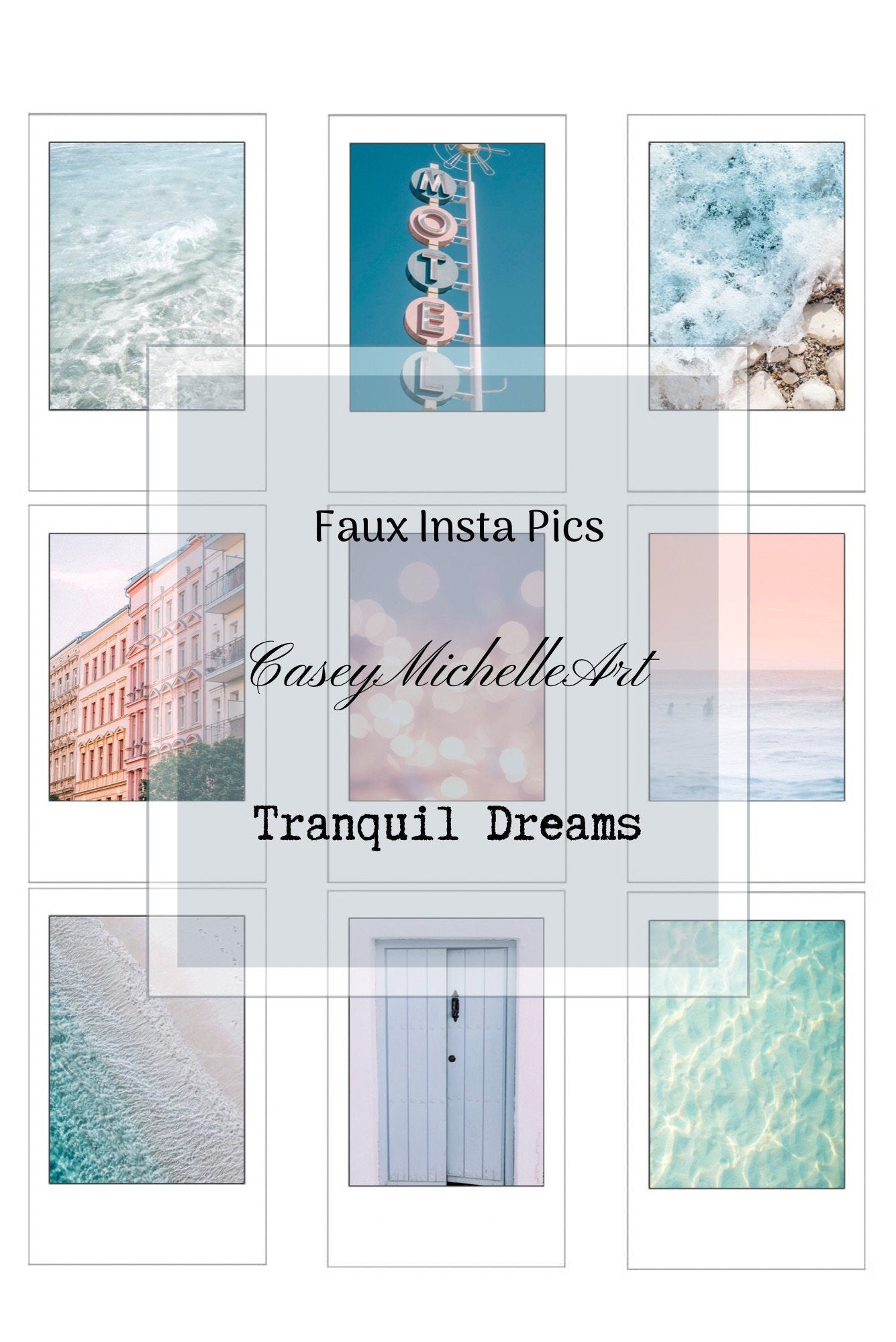 Faux Insta Pics | Boho Digital Papers | Digital Journal Page | Blank ...