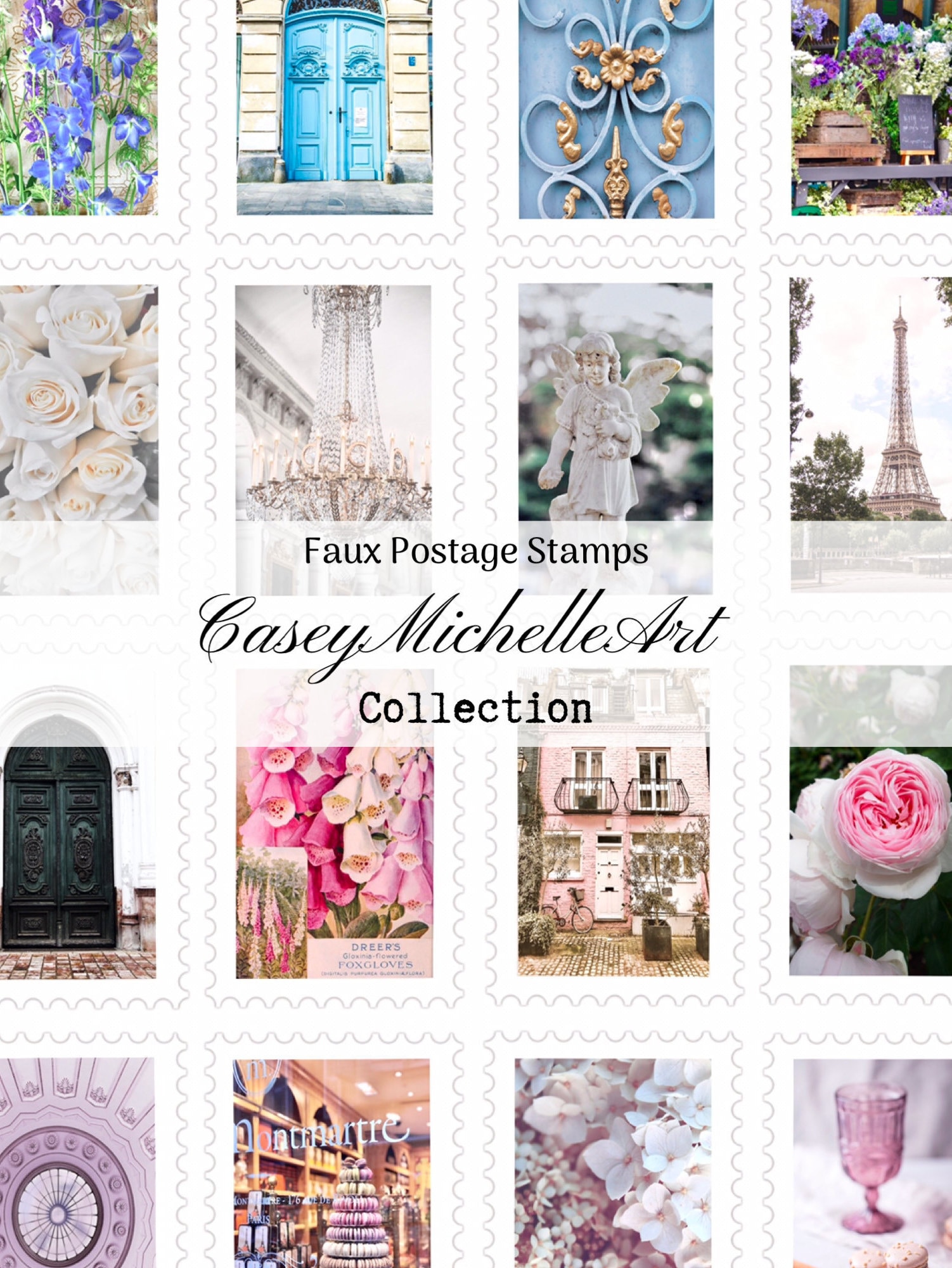 Faux Postage Stamps| Set of 16 | Printable Stamps | Photography Stamp ...