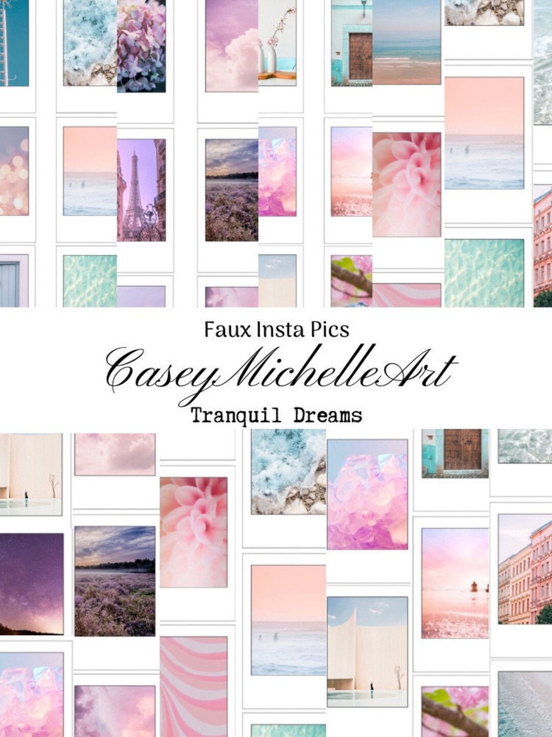 Faux Insta Pics | Boho Digital Papers | Digital Journal Page | Blank ...