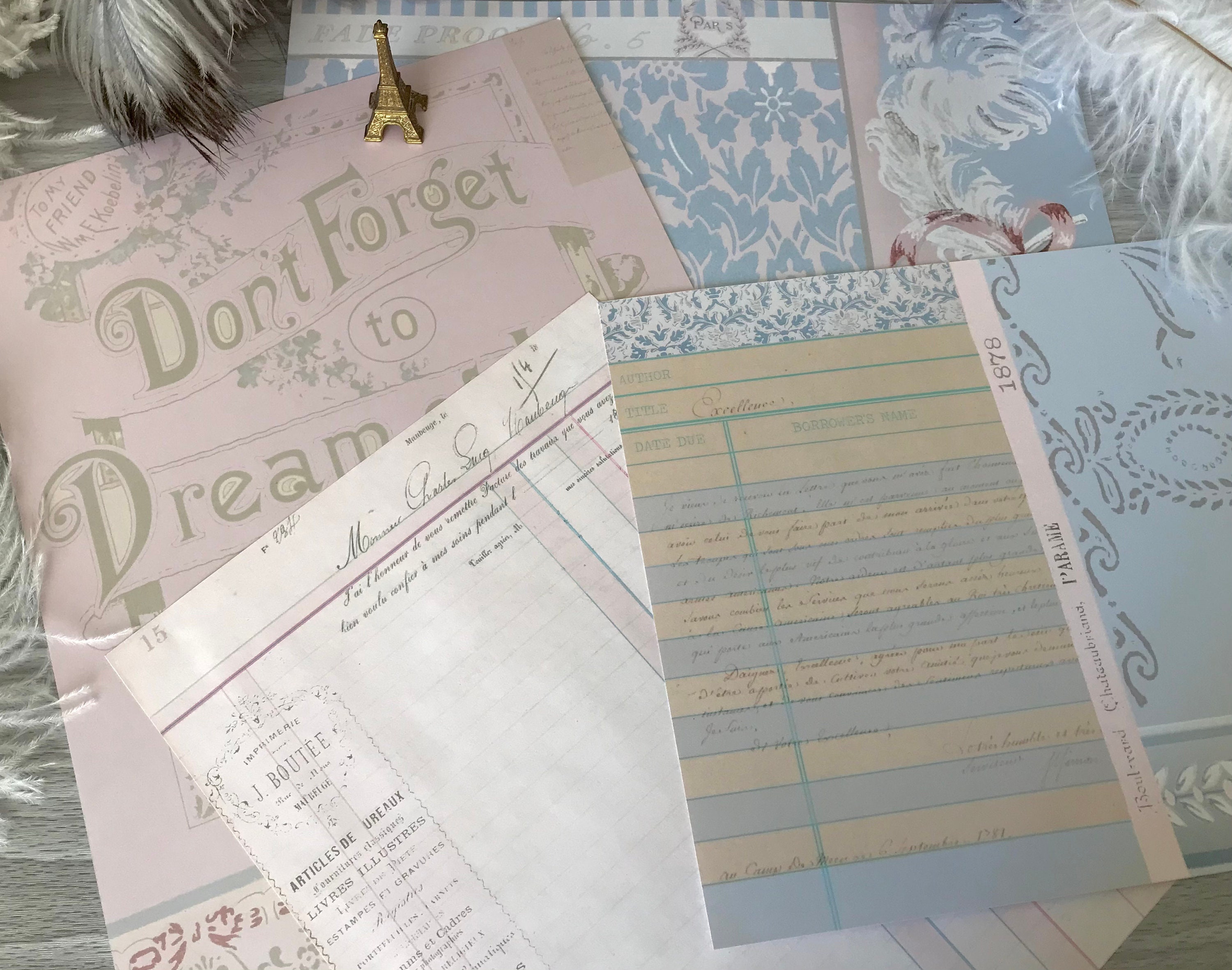 Floral Wallpaper, Music Sheet Covers, Library Card Variety Pack for ...