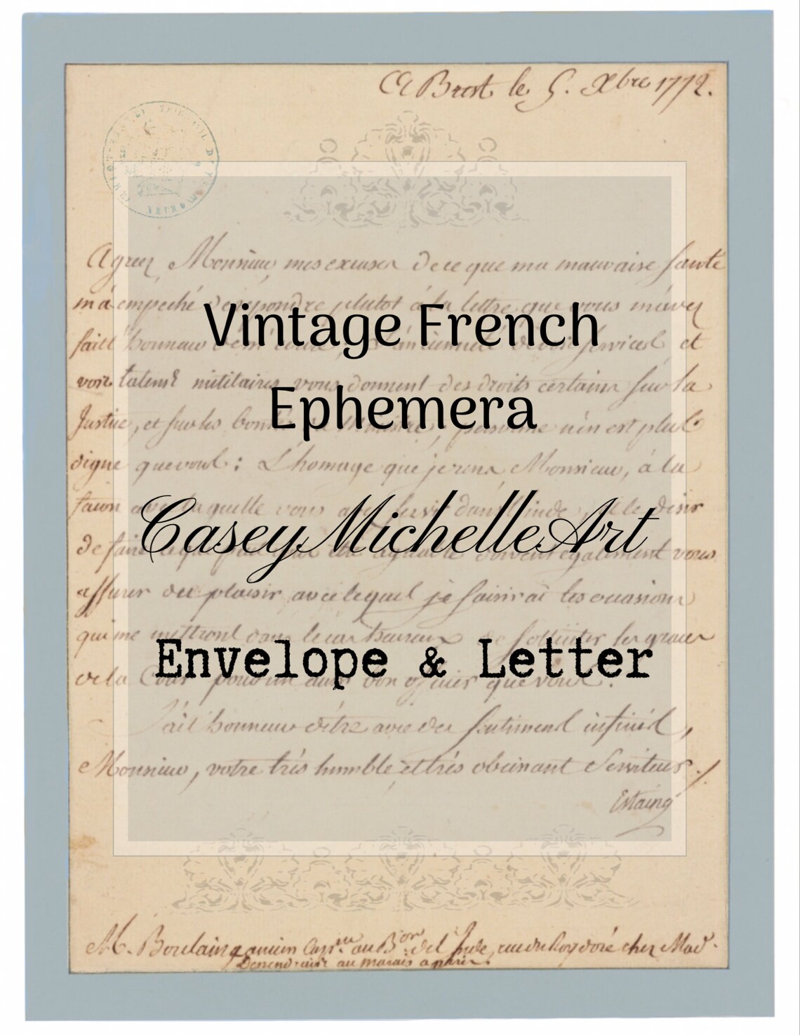 French Envelope and Letter Variety Pack for Scrapbooks - Etsy