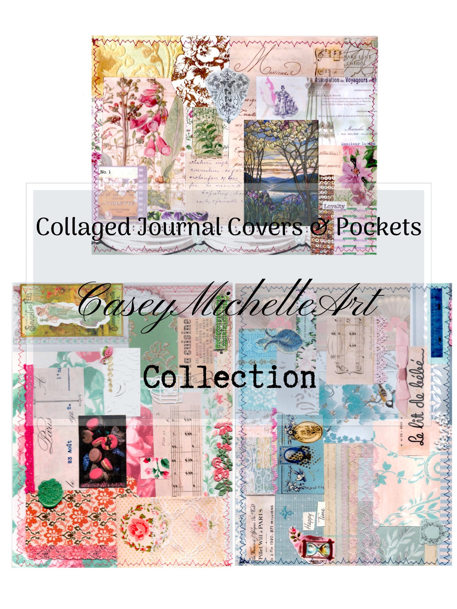 Floral Wallpaper, Music Paper Collage Variety Pack for Journals ...