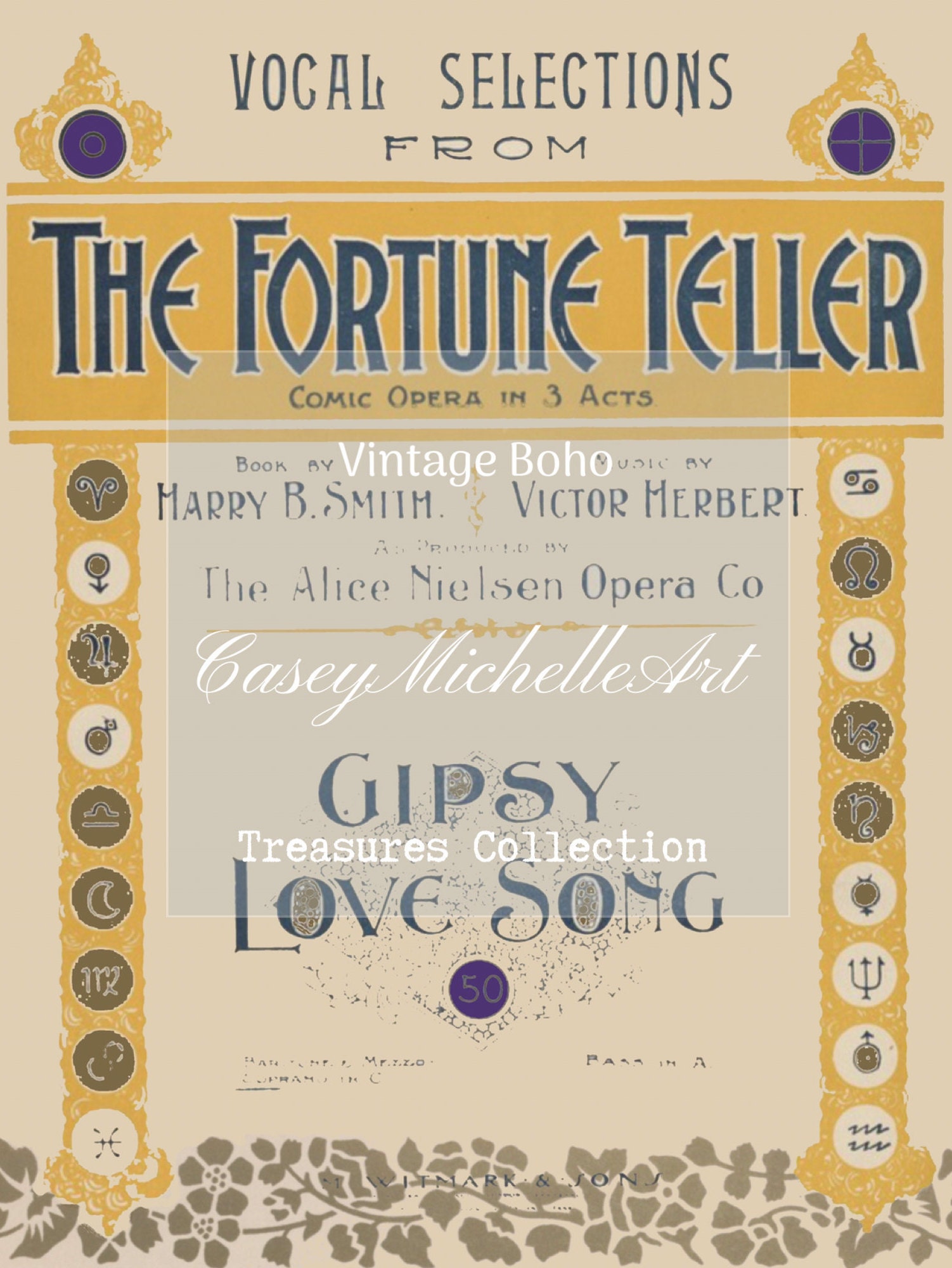 Gypsy Music Papers and Music Covers Vintage for Scrapbooks, Journals ...