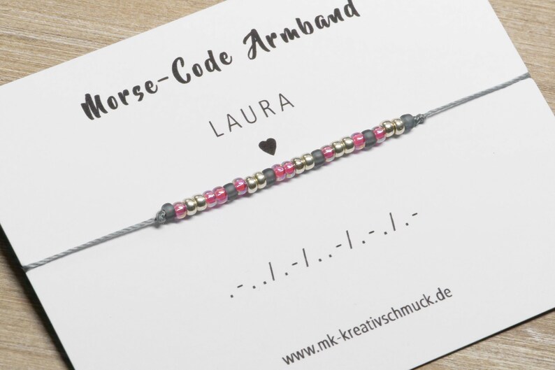 Morse-Code Armband personalisiert - Etsy.de
