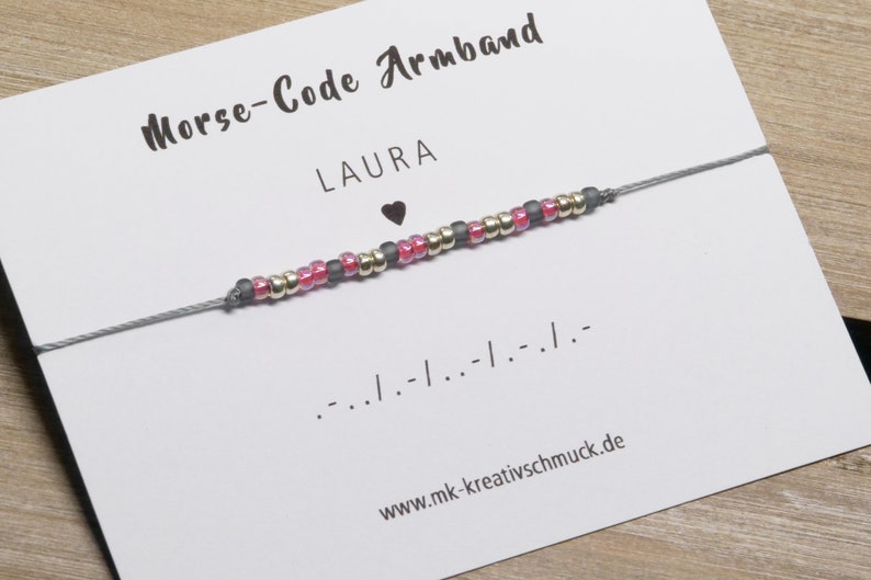 Morse-Code Armband personalisiert - Etsy.de