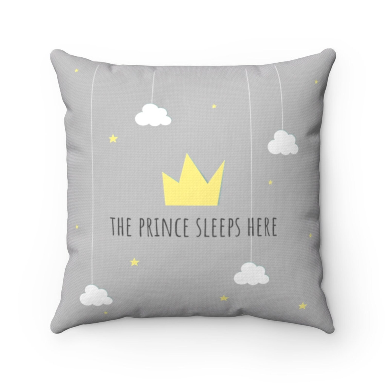 The Prince Sleeps Here Decorative Pillow - Square Pillow + Pillow Case ...
