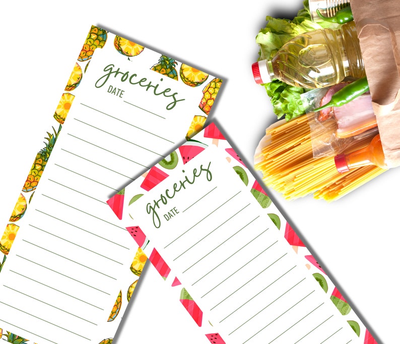Printable Grocery Notepad DIY Notepad Grocery List Notepad Grocery ...
