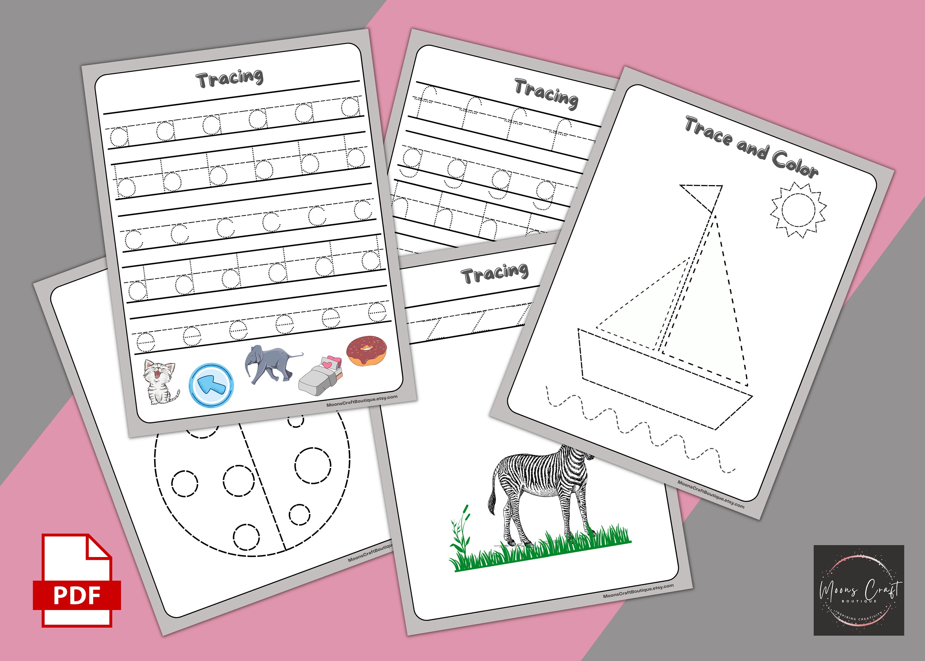 A to Z Alphabet Word Tracing Worksheets for Preschoolers and Elementary ...