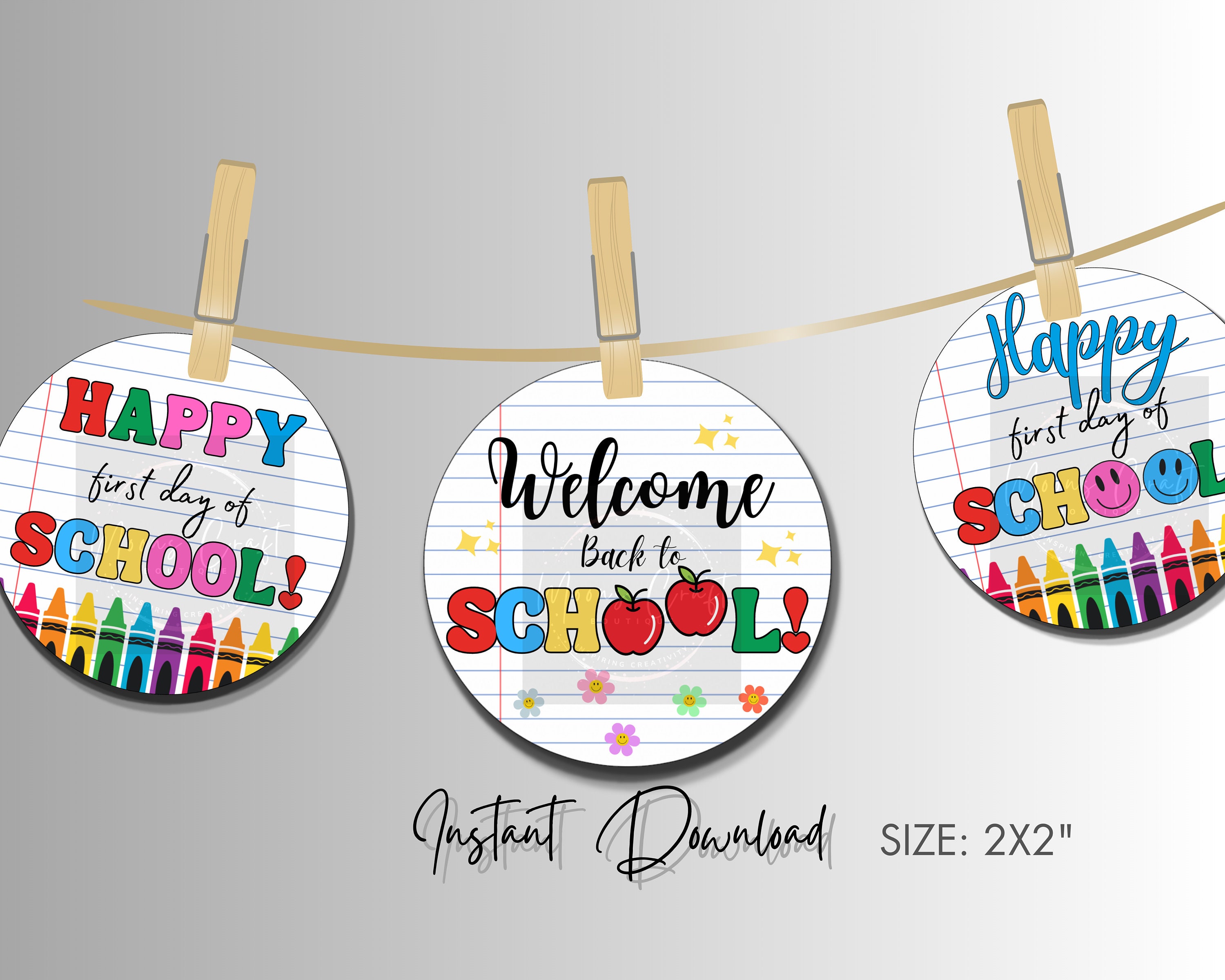 Welcome Back to School Gift Tag Happy First Day of School - Etsy