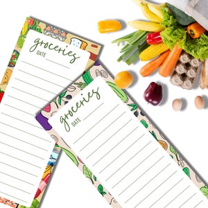 Printable Grocery Notepad DIY Notepad Grocery List Notepad Grocery ...