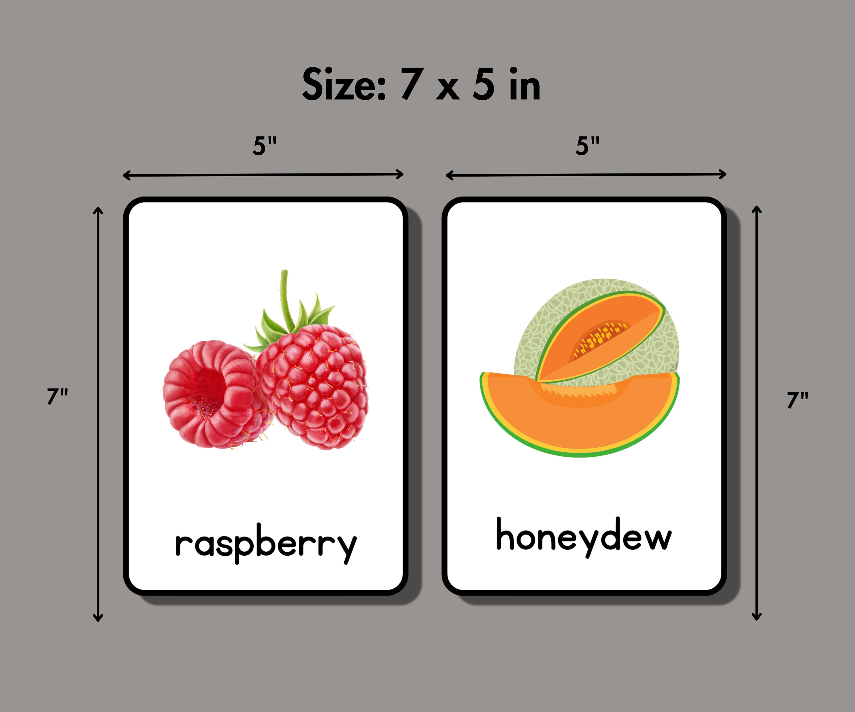 Printable Fruit Flashcards, Printable Flashcards, Fruits Flashcards, Educational Flashcards ...