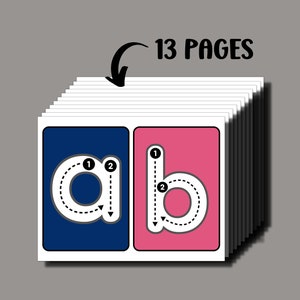 Alphabet Tracing Flashcards, Alphabet Uppercase Letters, Alphabet Cards ...