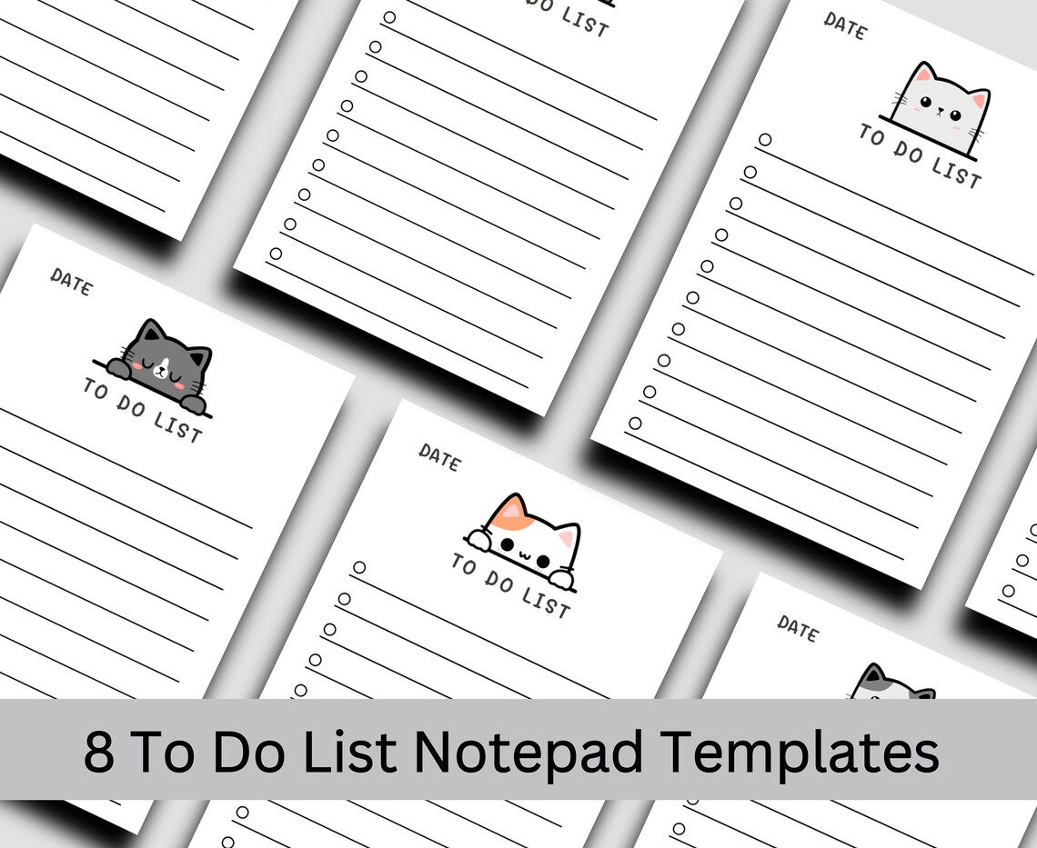 To Do List Notepads 7x10 Notepads Cute to Do List Memo Pad Cute Notepad ...