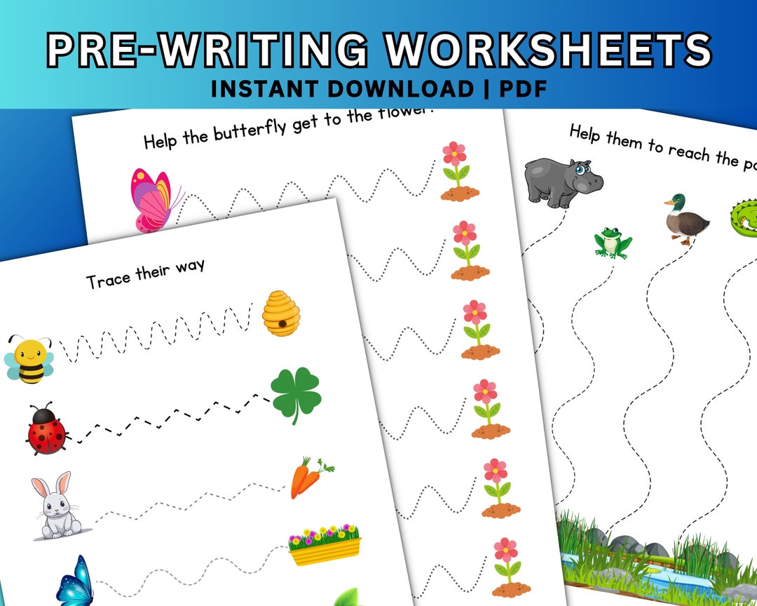 Prewriting Worksheets, Line Tracing Worksheets, Handwriting Practice ...