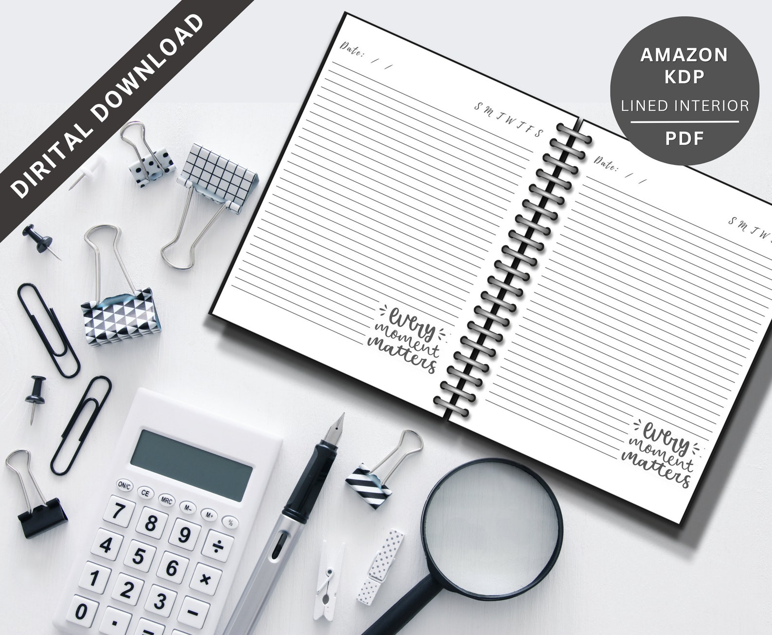 Amazon KDP Lined Interior / Ready to Upload PDF Files / KDP Templates ...