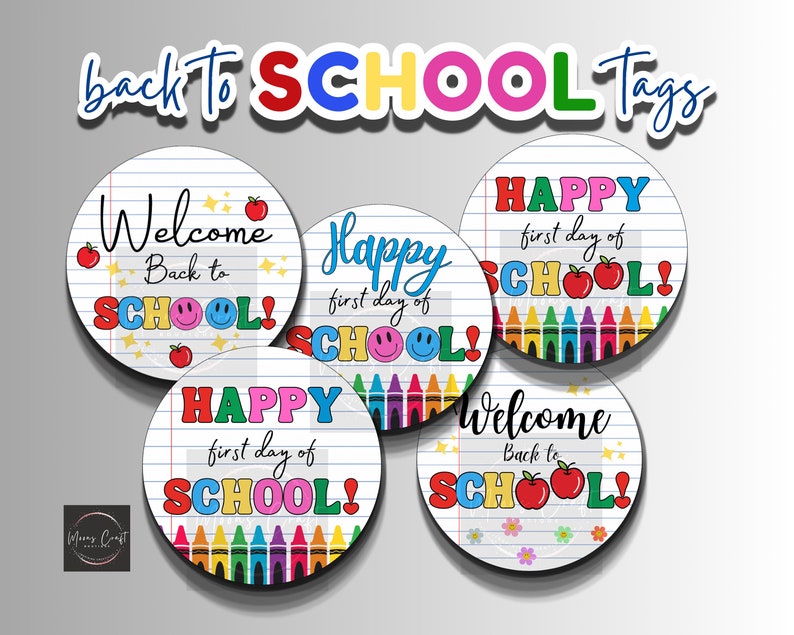 Welcome Back to School Gift Tag Happy First Day of School - Etsy