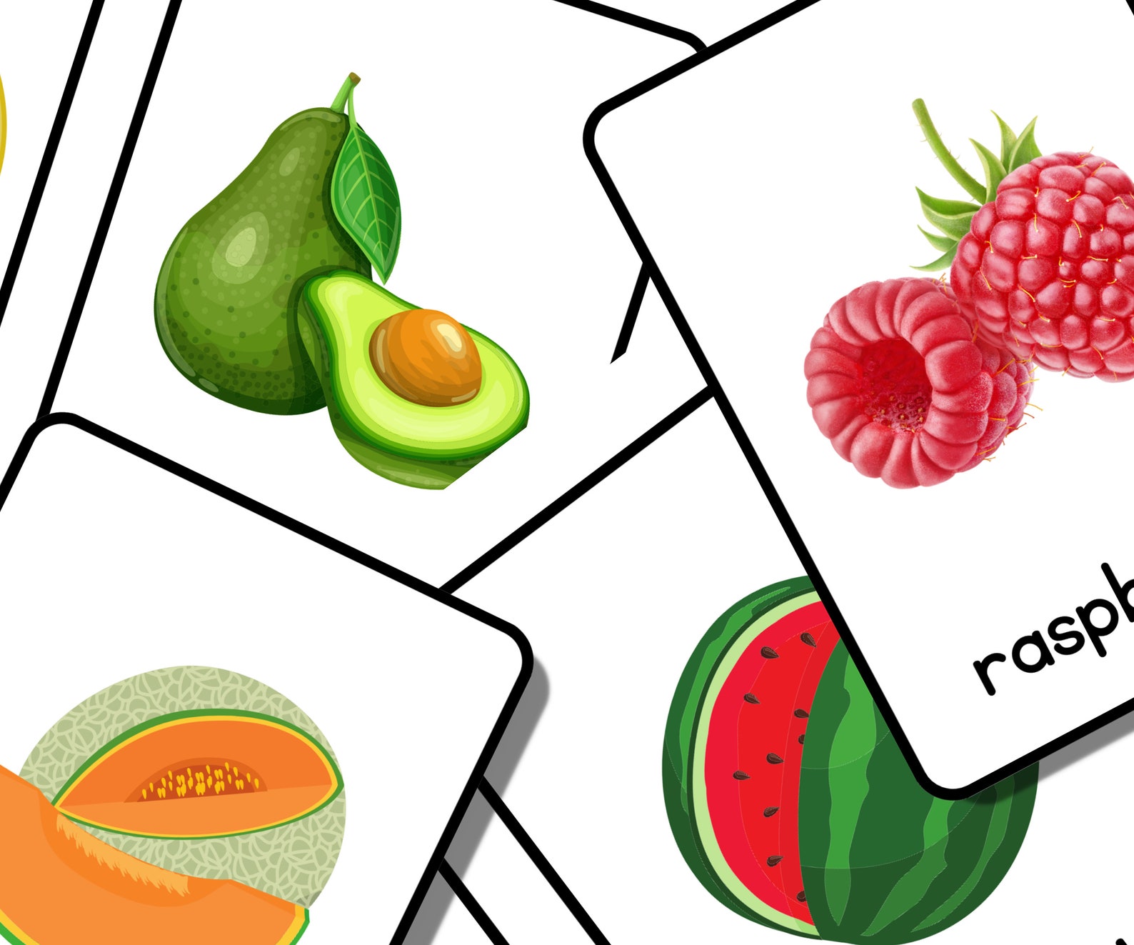 Printable Fruit Flashcards, Printable Flashcards, Fruits Flashcards, Educational Flashcards ...