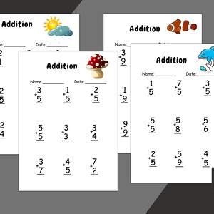 Math Addition Worksheets for Beginners, Printable Math Worksheets for ...