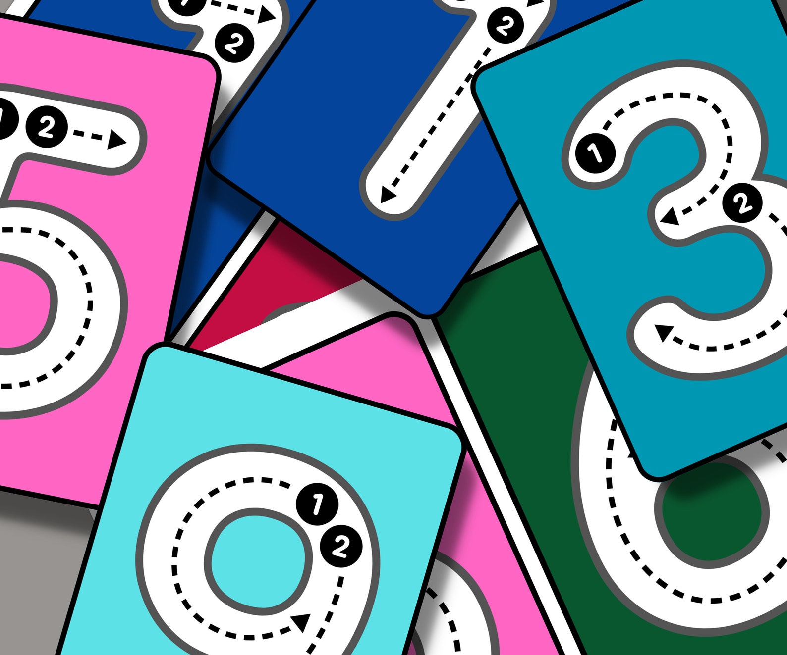 Numbers Tracing Flashcards, 0-9 Number Tracing, Number Flashcards, Home ...