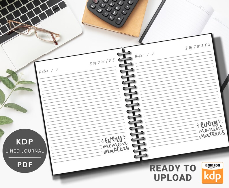 Amazon KDP Lined Interior / Ready to Upload PDF Files / KDP Templates ...
