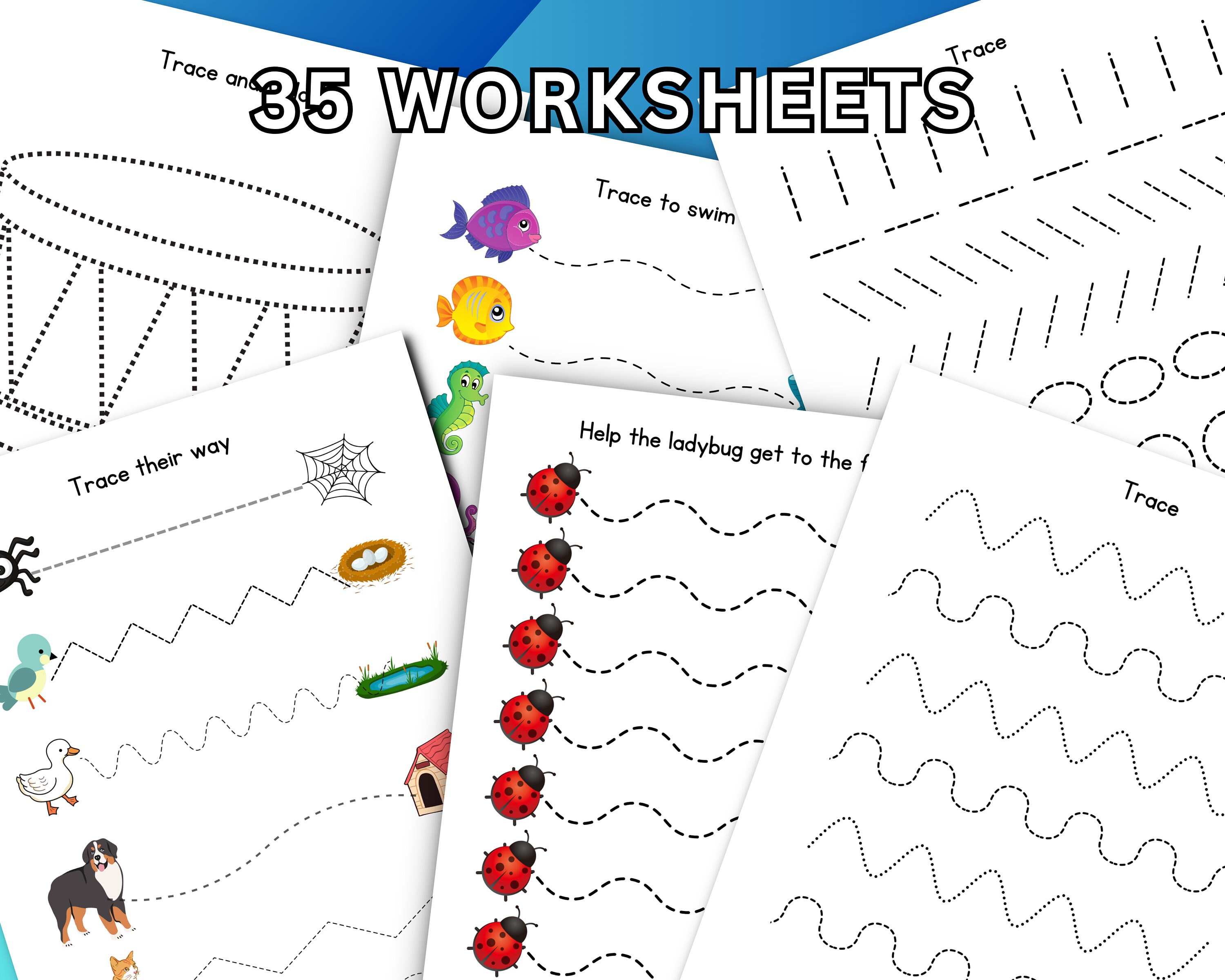 Prewriting Worksheets, Line Tracing Worksheets, Handwriting Practice ...
