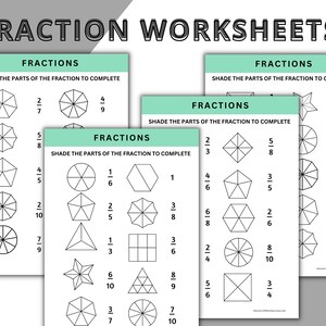 Printable Fraction Worksheets | Basic Fractions | Fraction Math ...