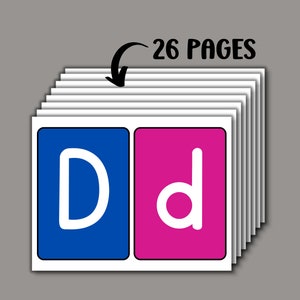 Alphabet Flashcards, Alphabet Uppercase and Lowercase Letters, Alphabet ...