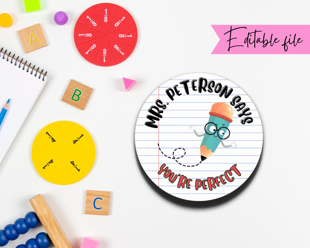 Teacher Reward Stickers Student Stickers Stickers With Teachers Name ...