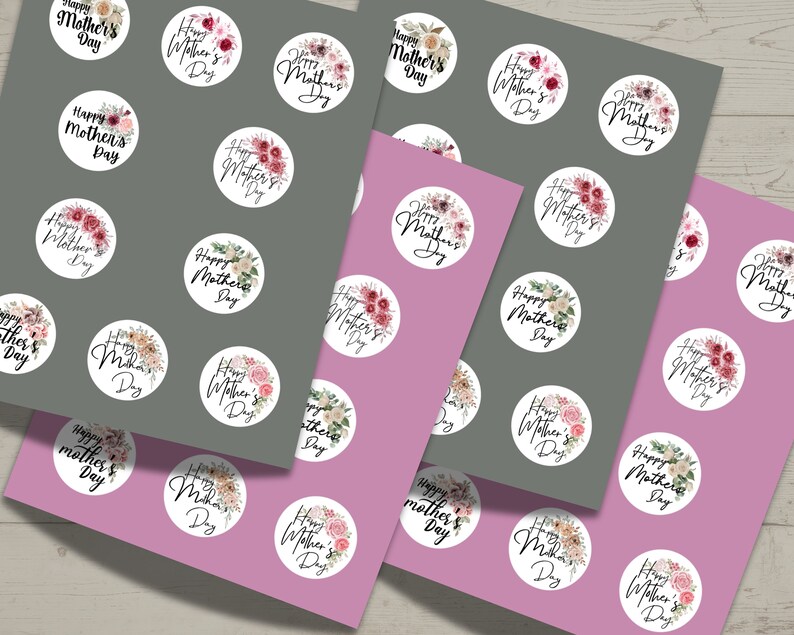 Printable Mother's Day Stickers, Mother's Day Gift Tags, Instant ...