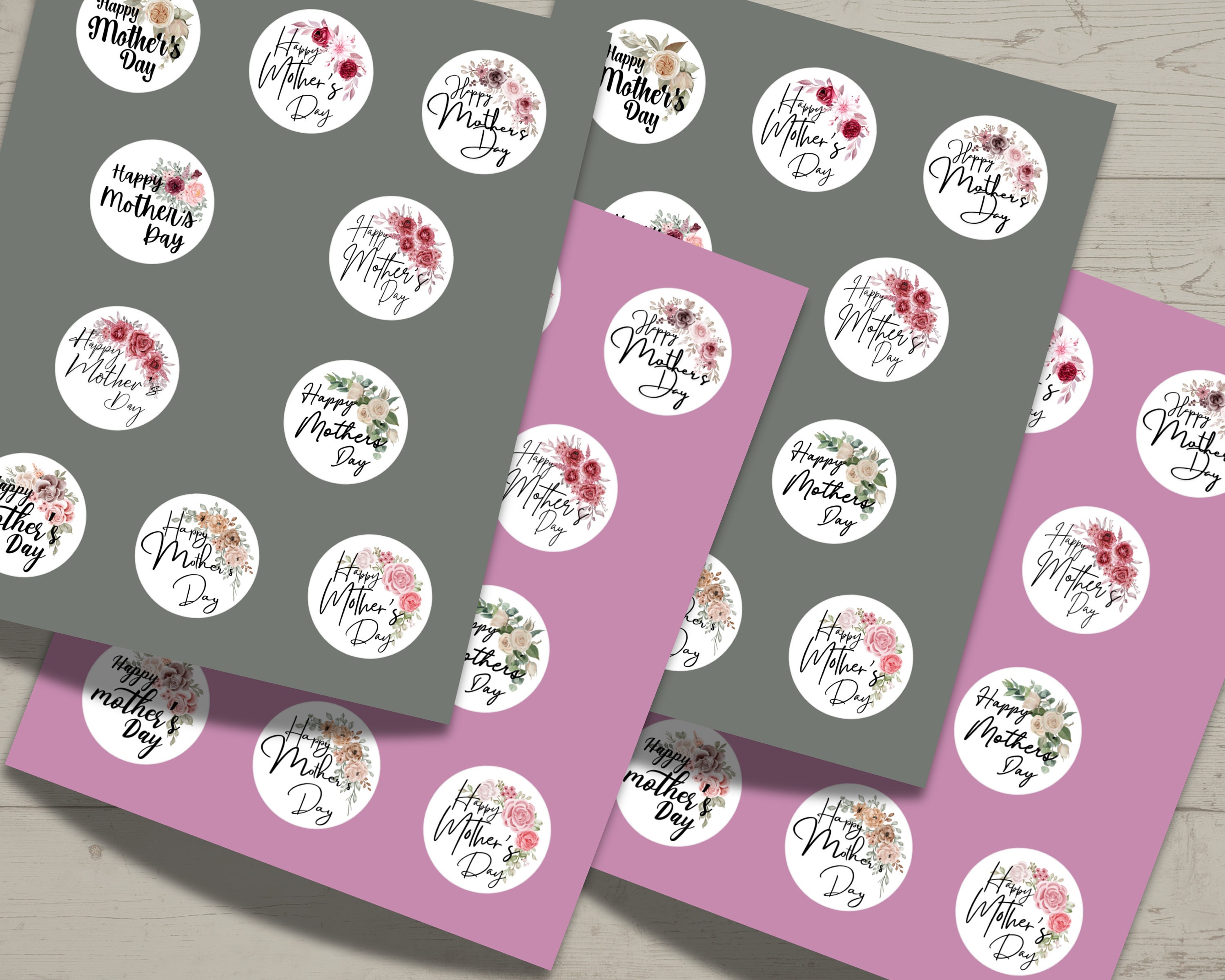 Printable Mother's Day Stickers, Mother's Day Gift Tags, Instant ...