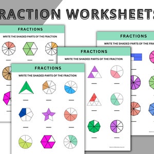 Printable Fraction Worksheets | Basic Fractions | Fraction Math ...
