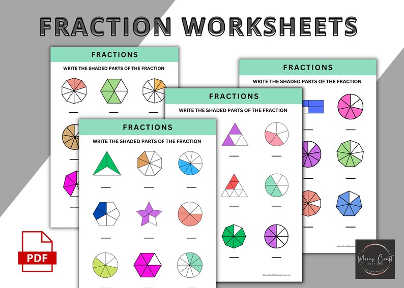 Printable Fraction Worksheets | Basic Fractions | Fraction Math ...