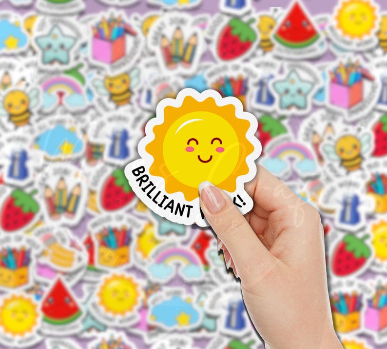 Reward Stickers Motivational Reward Stickers Colorful Fun Sticker Cute ...