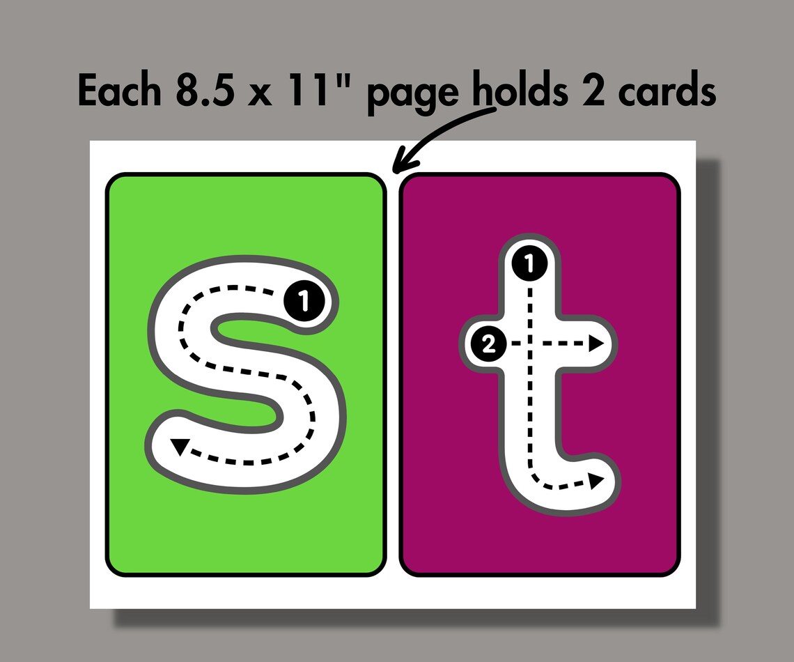 Alphabet Tracing Flashcards, Alphabet Uppercase Letters, Alphabet Cards ...