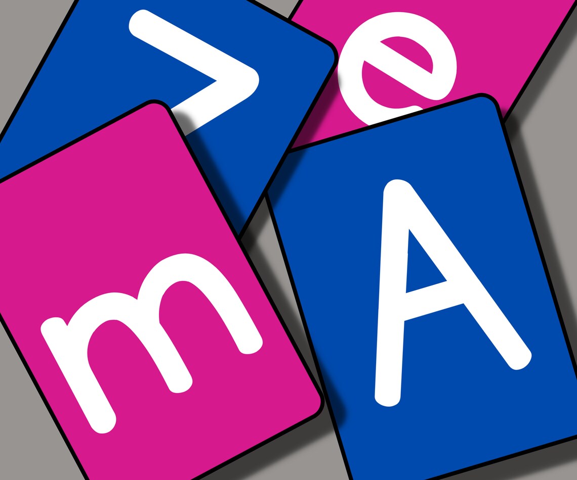 Alphabet Flashcards Alphabet Uppercase and Lowercase Letters - Etsy