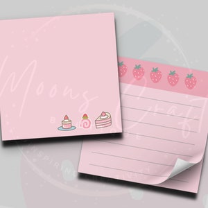 Notepads Printable Memo Pads Stationery Collection Cute Sticky Notepads ...