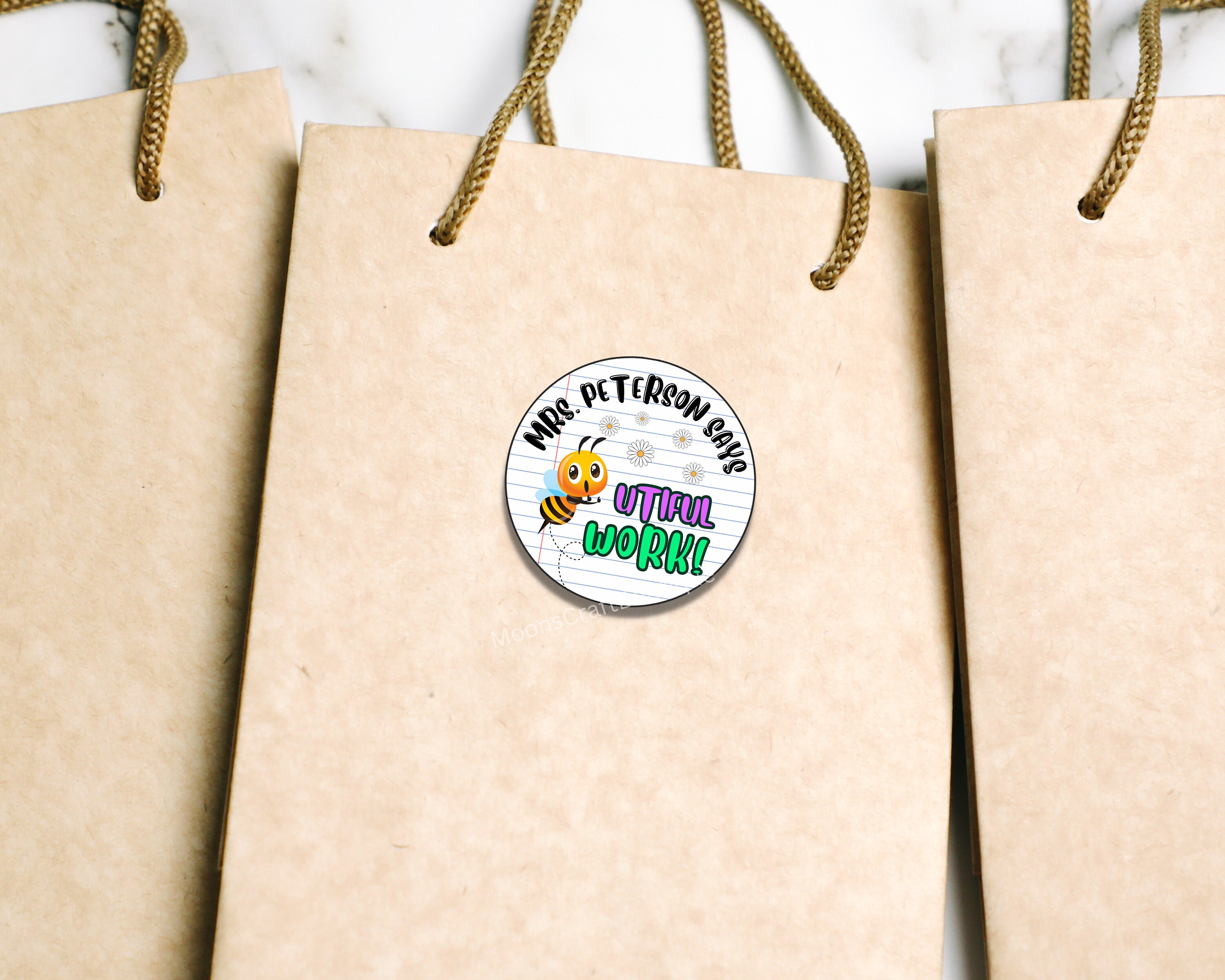 Teacher Reward Stickers Beautiful Work Sticker Student - Etsy