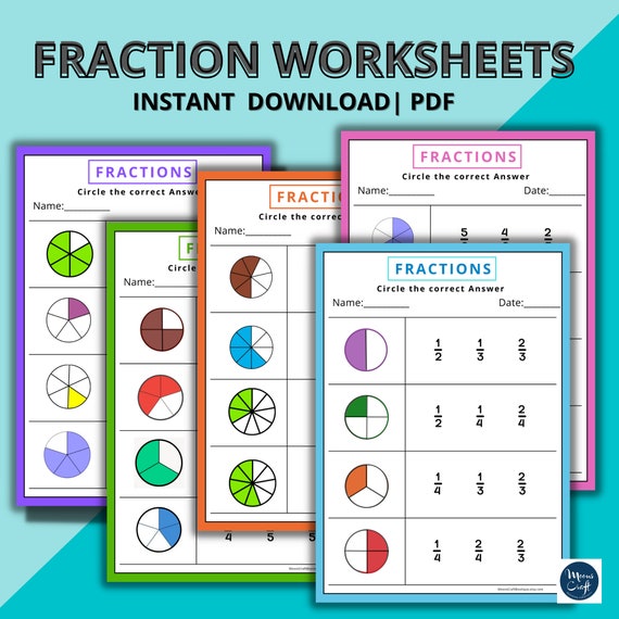 Basic Fraction Worksheets Printable