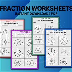 Printable Fraction Worksheets. Fraction Worksheets, Fraction Activities ...