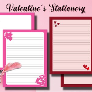 Printable Valentine's Day Stationery Valentine's Day Letter Writing ...